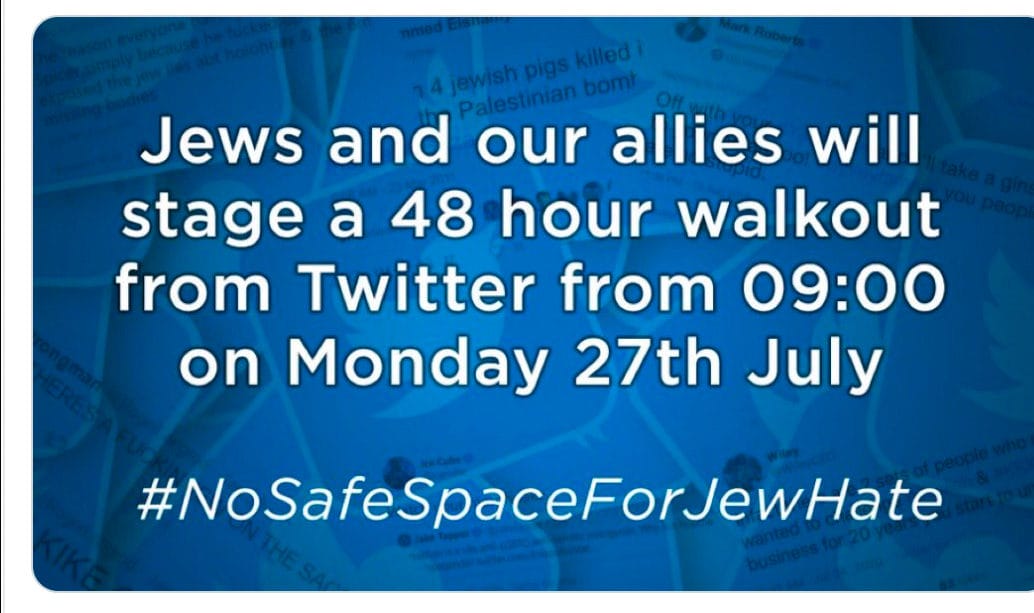 Thousands join 48-hour #NoSafeSpaceForJewHate Twitter boycott to ...