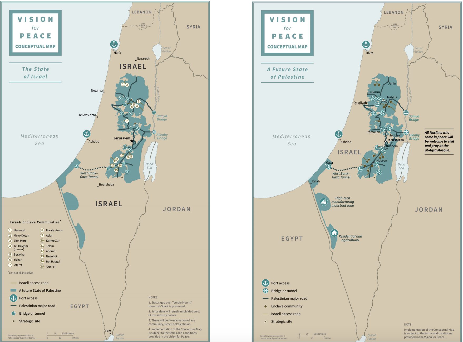 Trump’s Israeli-Palestinian peace plan runs 181 pages. These 2 maps ...