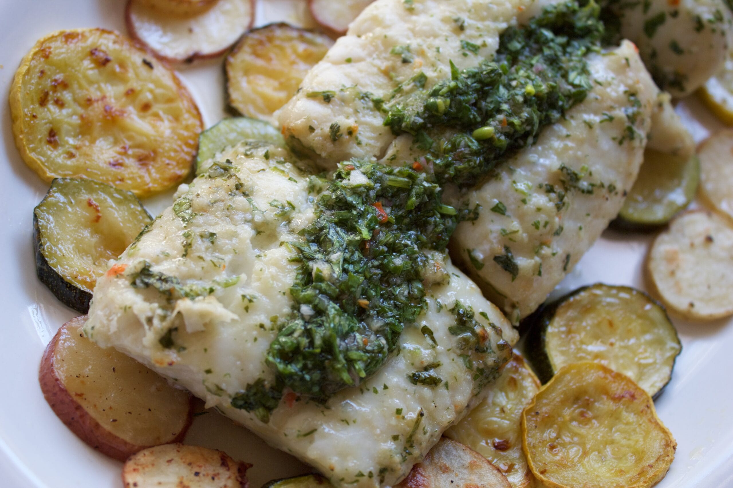 Chimichurri Cod with Potatoes and Squash Recipe | AZ Jewish Post